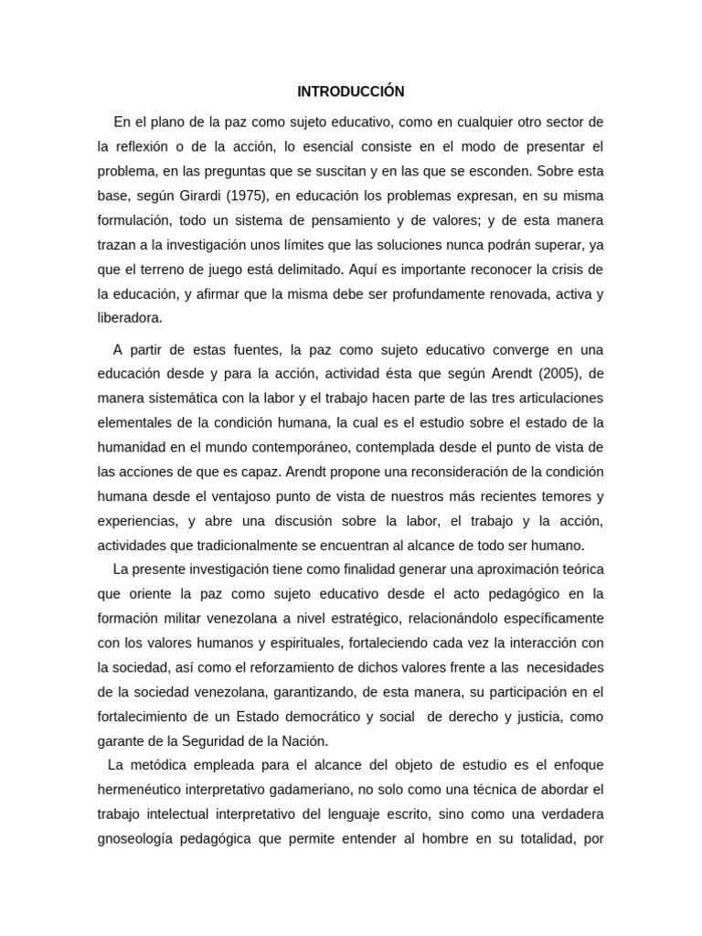 Ejemplo de Introducción... Benere | PDF | Teoría | Pedagogía