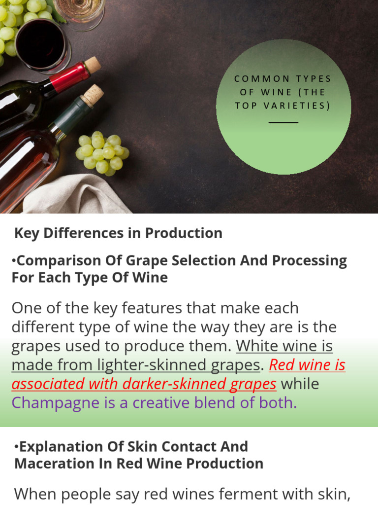 Popular Wine Varieties Explained | PDF | Wine | Phenolic Content In Wine