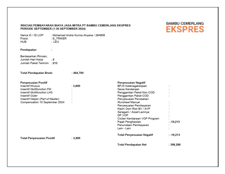 IC Payslip-September | PDF