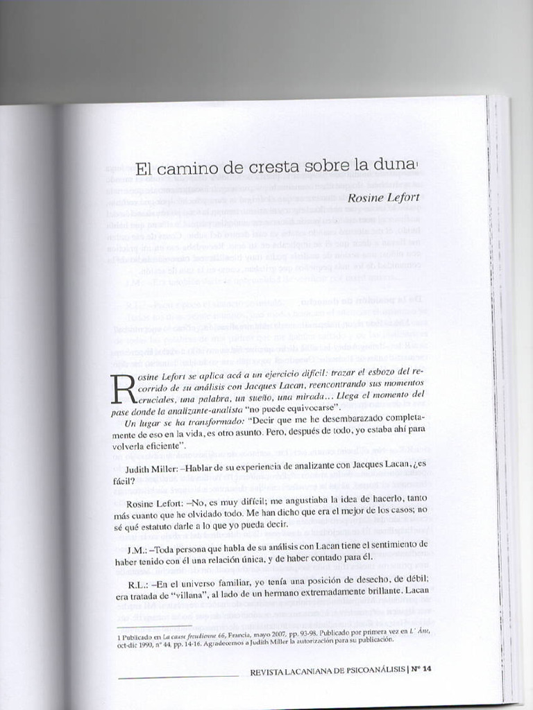 Rosine Lefort -El camino de cresta sobre la duna | PDF