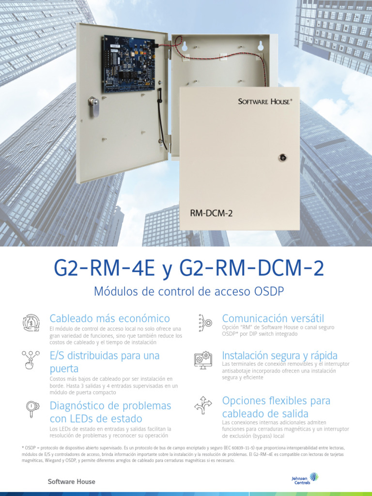 Módulo G2-RM-4E de Control de Acceso | PDF | Relé | Corriente continua