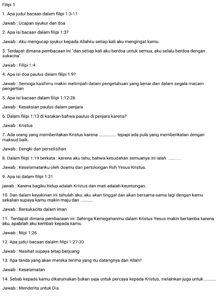 Filipi pasal 1 | PDF