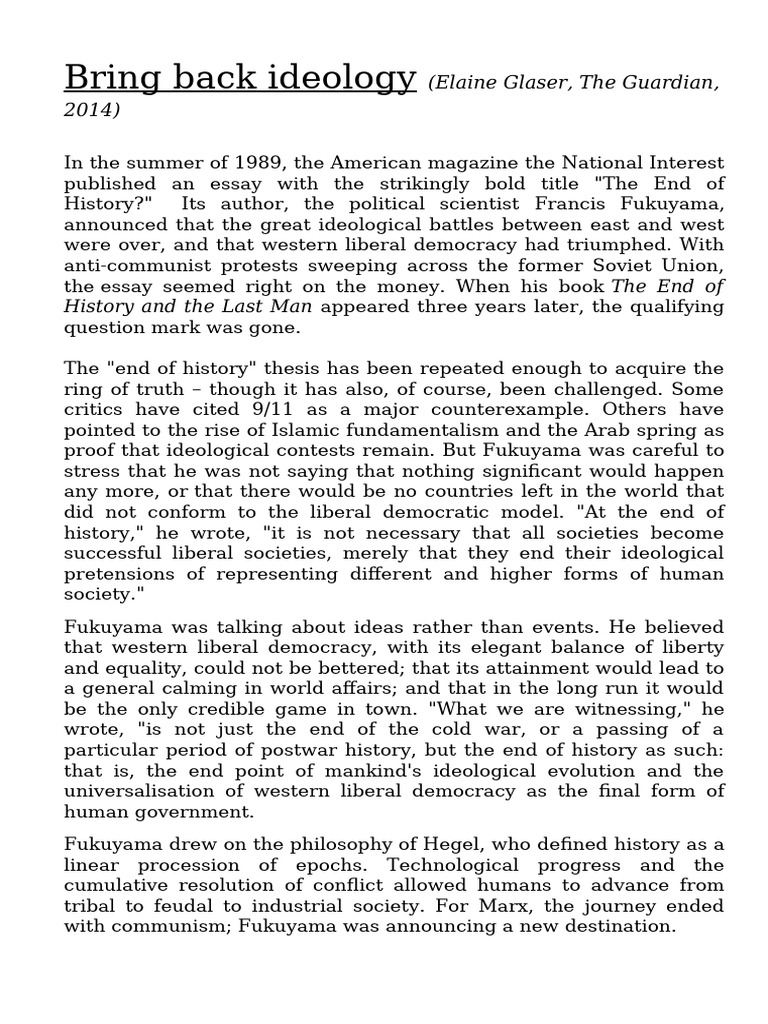 End_of_History_25_years_on | PDF | Ideologies | Political Science