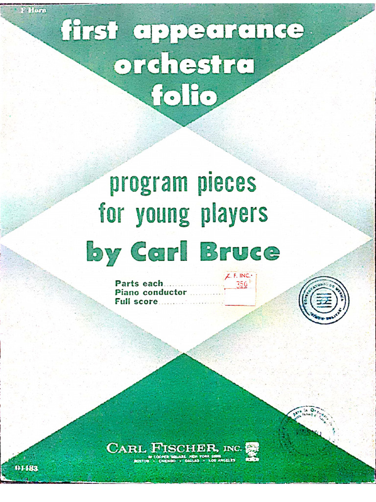CORNO F First Appearance Orchestra Folio | PDF