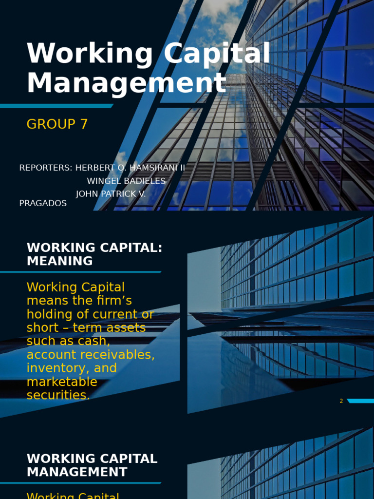 Working Capital Management | PDF | Working Capital | Expense