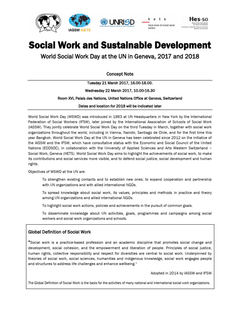 Social Work's Role in Sustainable Development | PDF | Sustainability ...