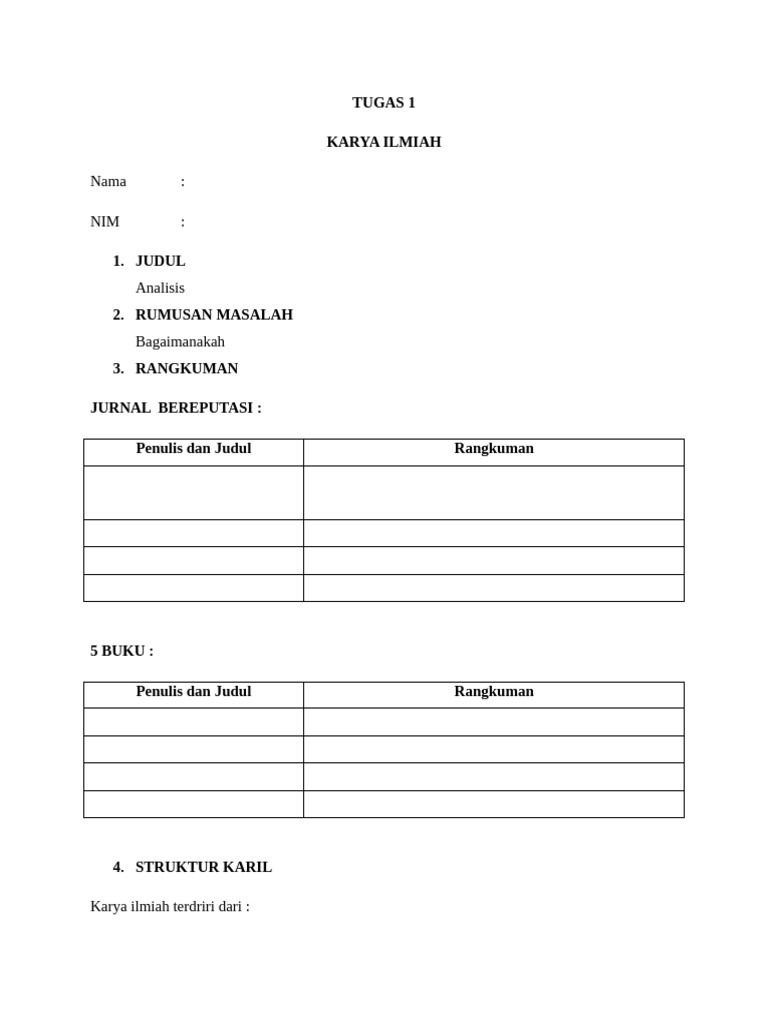 Template Tugas 1 Karil | PDF