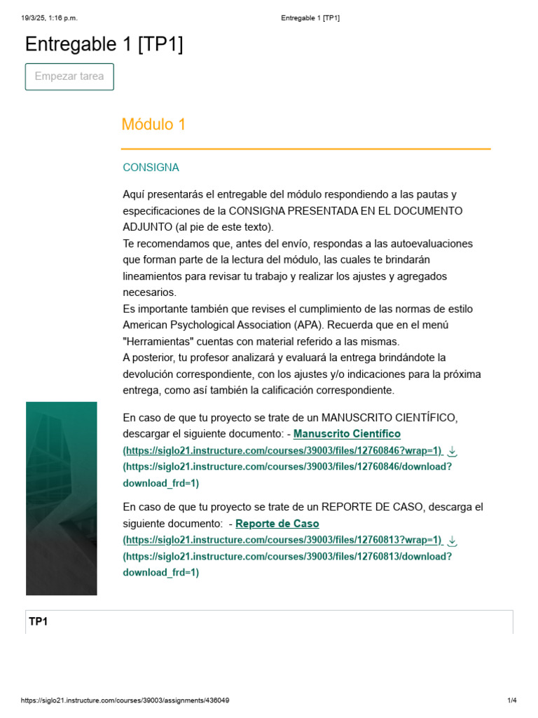 Entregable 1 (TP1) | PDF