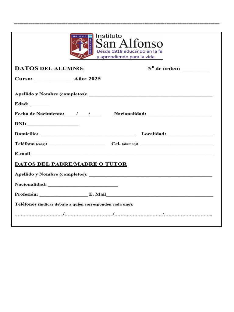 Datos Del Alumno | PDF
