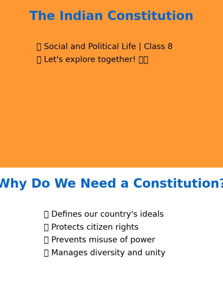 Indian Constitution Fancy PPT | PDF | Constitution | Justice