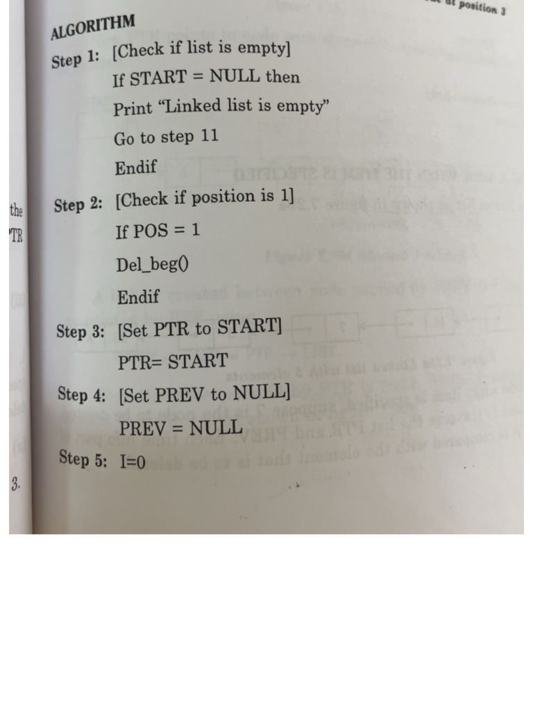 Linked List Deletion at The Given Position | PDF