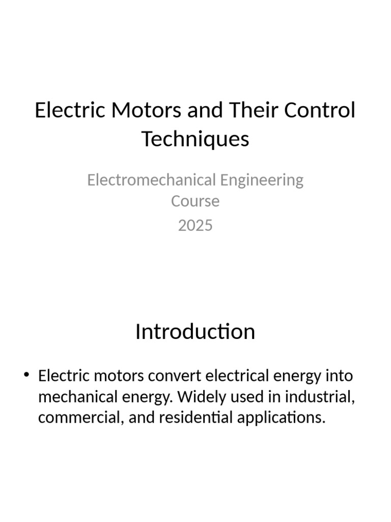 Electric_Motors_Control | PDF