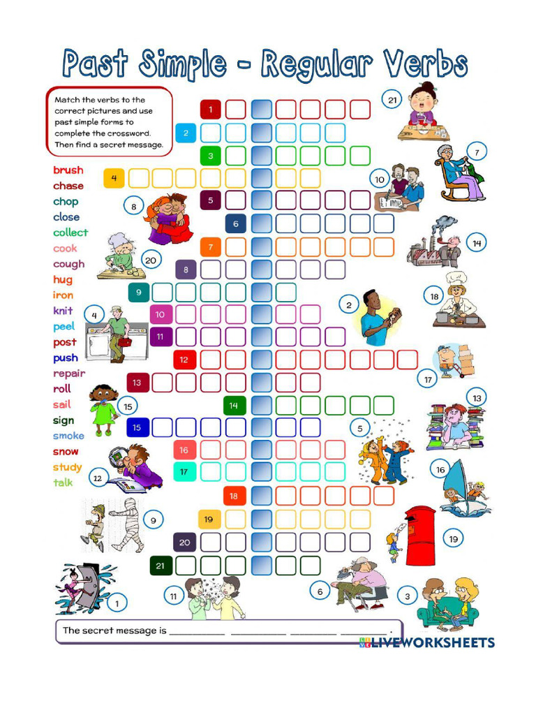 Regular Verbs Crossword | PDF