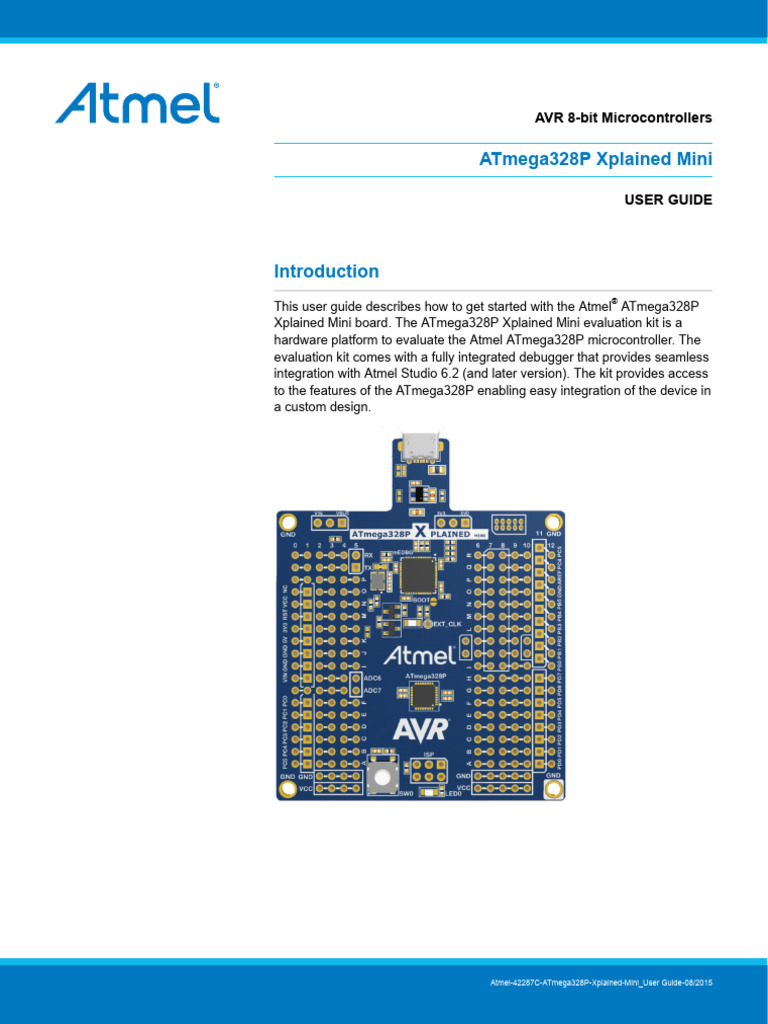 Atmel 42287 ATmega328P Xplained Mini User Guide UserGuide | PDF | Computer Engineering | Computing