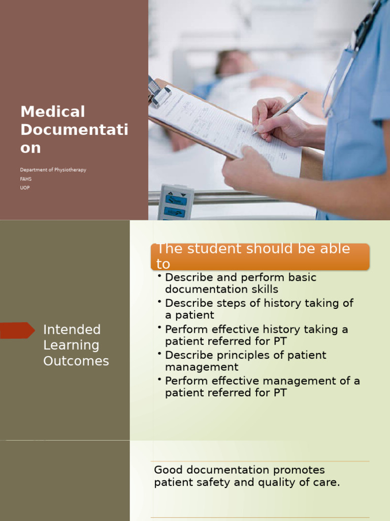 Essential Medical Documentation for PT | PDF | Physical Therapy ...