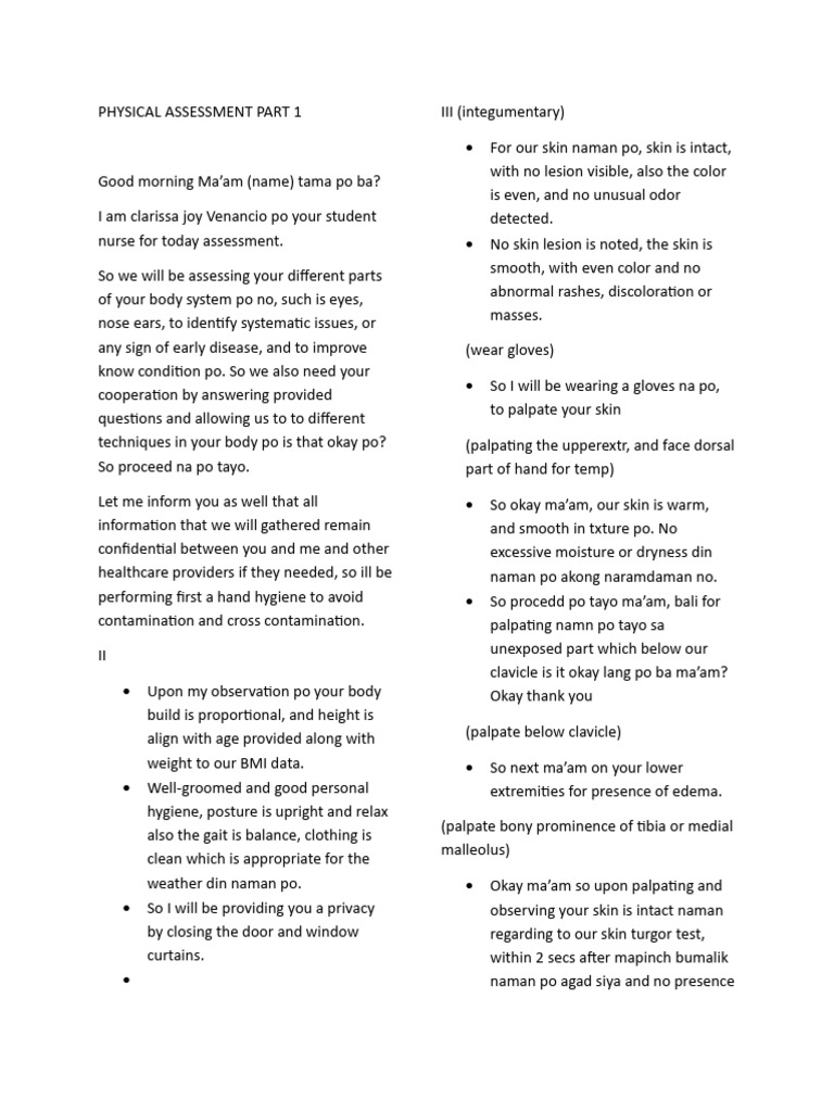 Physical Assessment Part 1 | PDF | Tongue | Ear