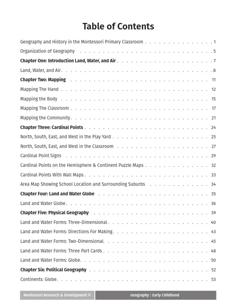 Montessori Geography for Early Childhood | PDF | Earth Sciences
