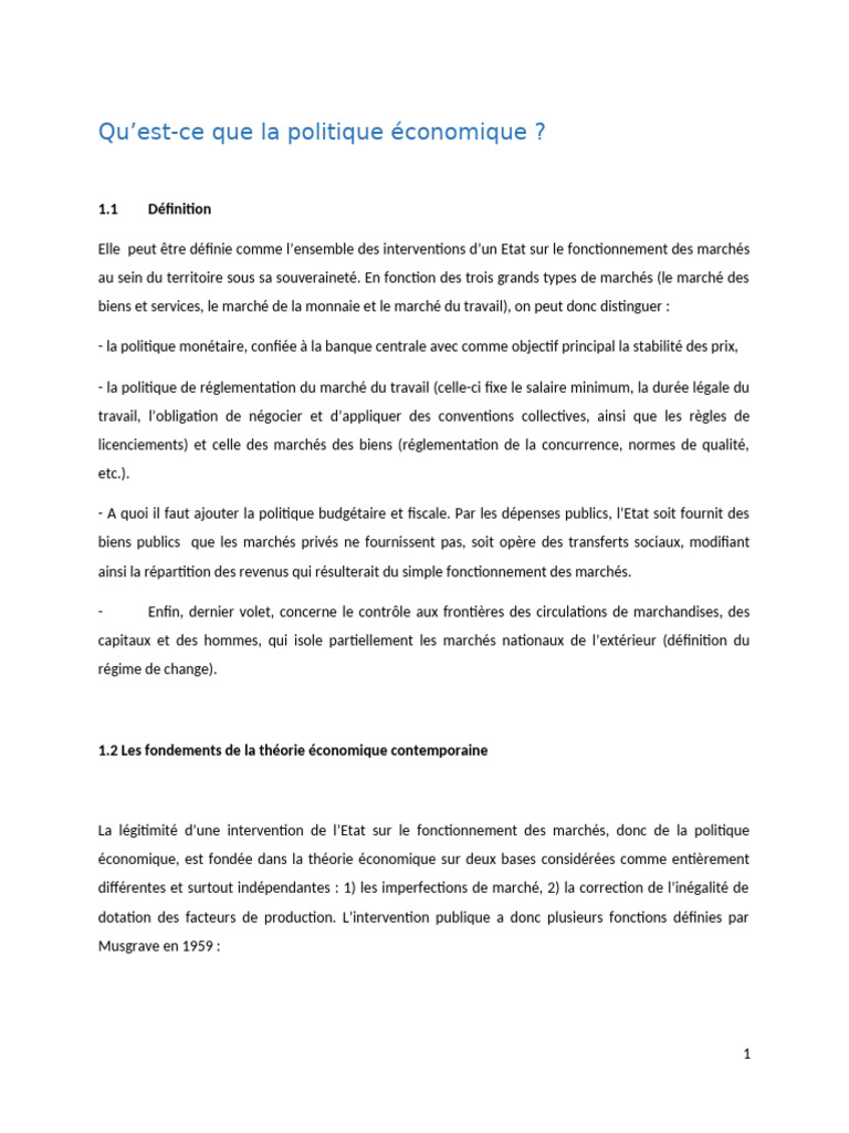 Comprendre la politique économique | PDF | Externalité | État