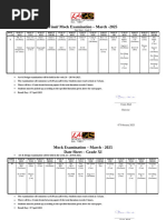 2025 NED MSCE MOCK TIMETABLE | PDF | Science