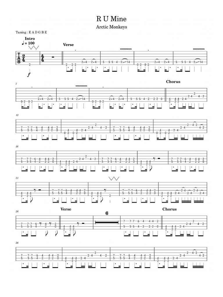 R U Mine Guitar | PDF