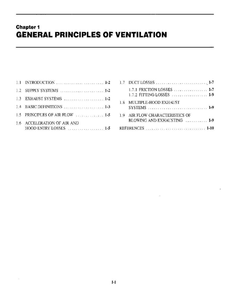 Chapter 1 - General Principles of Ventilation | PDF