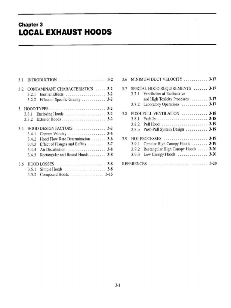 Chapter 3 - Local Exhaust Hoods | PDF