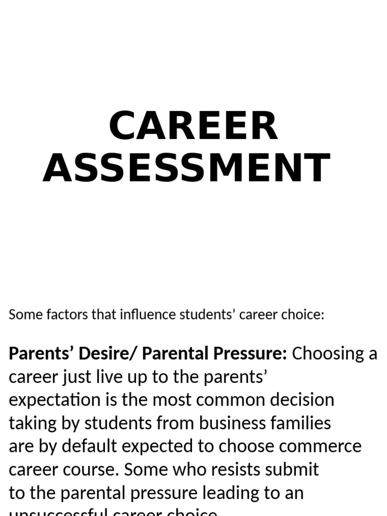 Career Assessme - Aliya | PDF