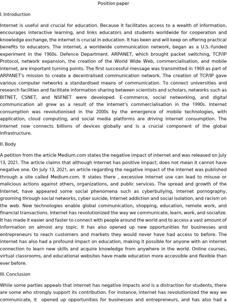Position paper-WPS Office | PDF | Internet | Computer Network
