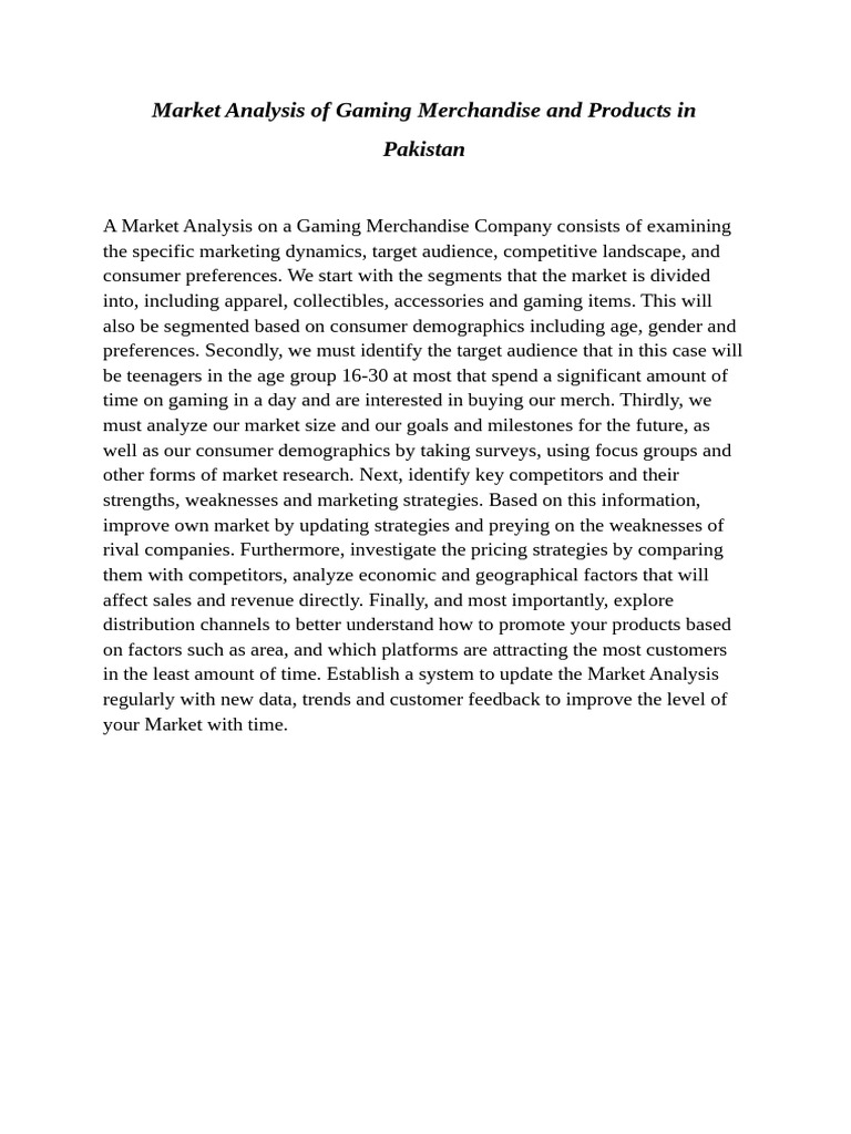 Market and Industrial Analysis Assignment | PDF | Target Audience ...