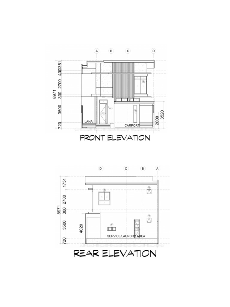 FRONT-AND-REAR-ELEVATIONS | PDF