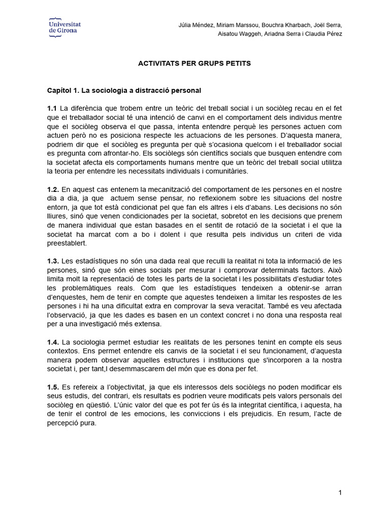 Activitat Peter L. Berger | PDF