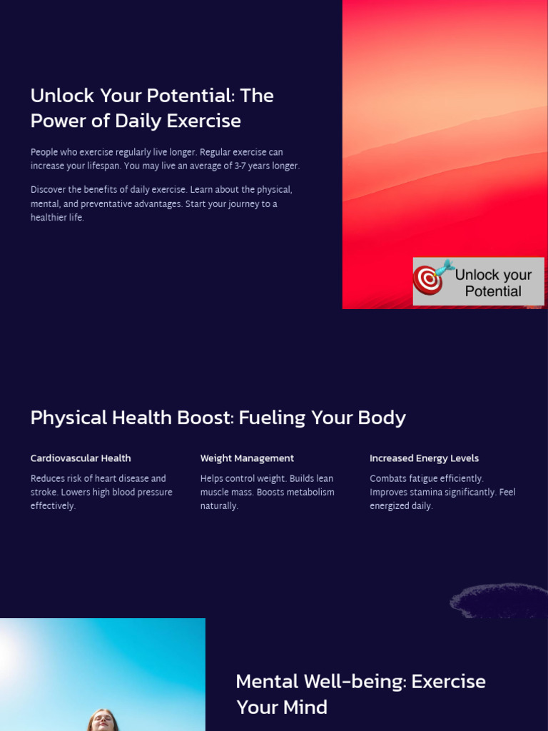 Unlock Your Potential The Power of Daily Exercise 3 | PDF | Medical Specialties | Clinical Medicine