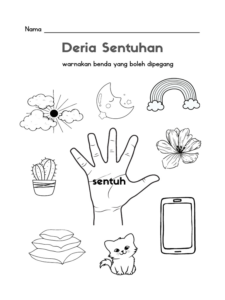Illustrative Sense of Touch Science Worksheet | PDF