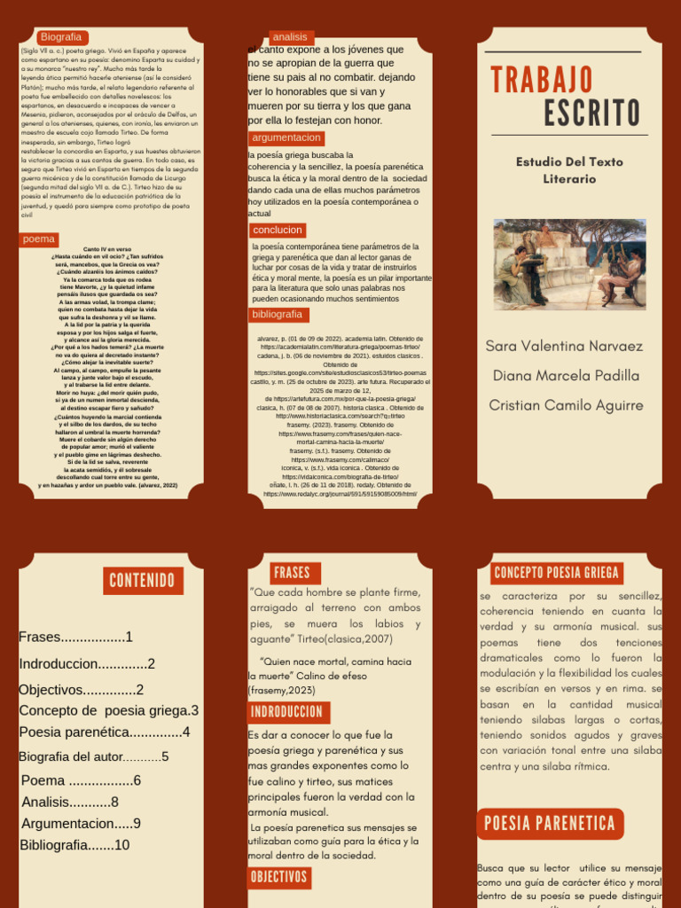 Folleto Tríptico Películas Cine Ilustrado Moderno Rojo | PDF | Esparta ...