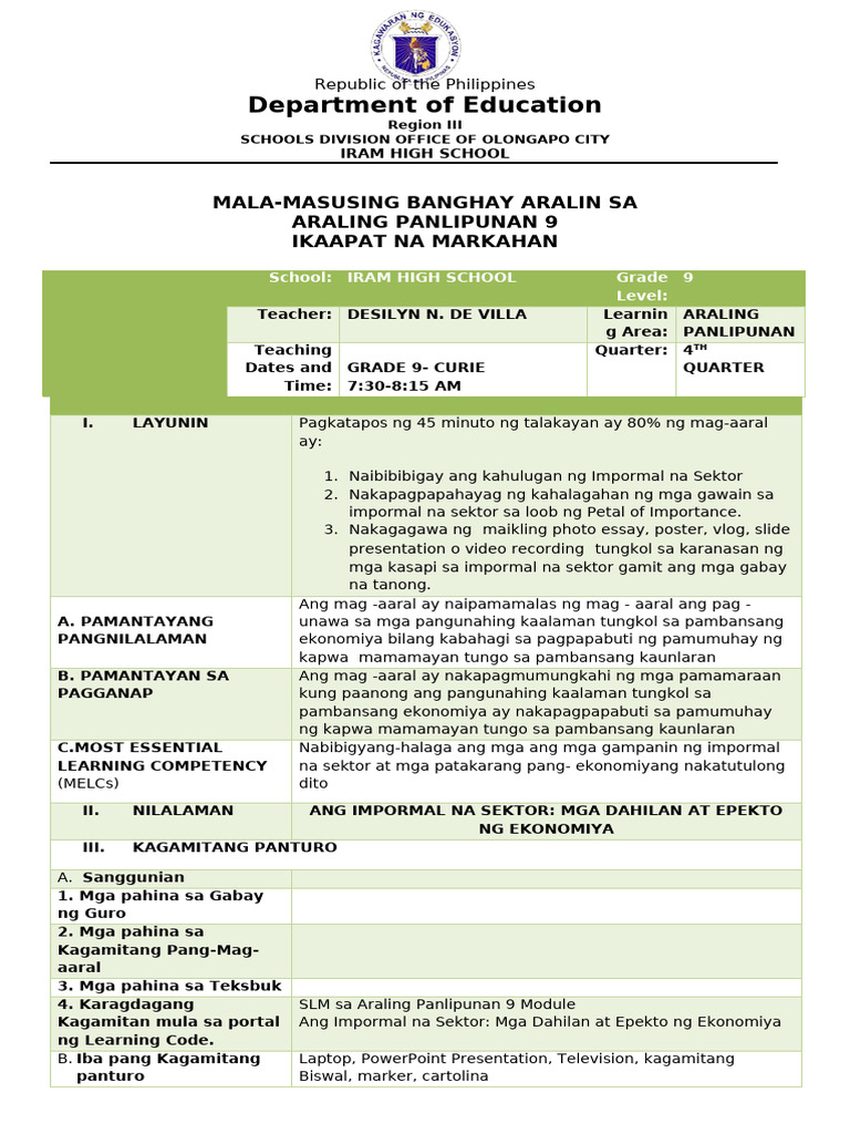 AP 9 COT 4th Quarter | PDF