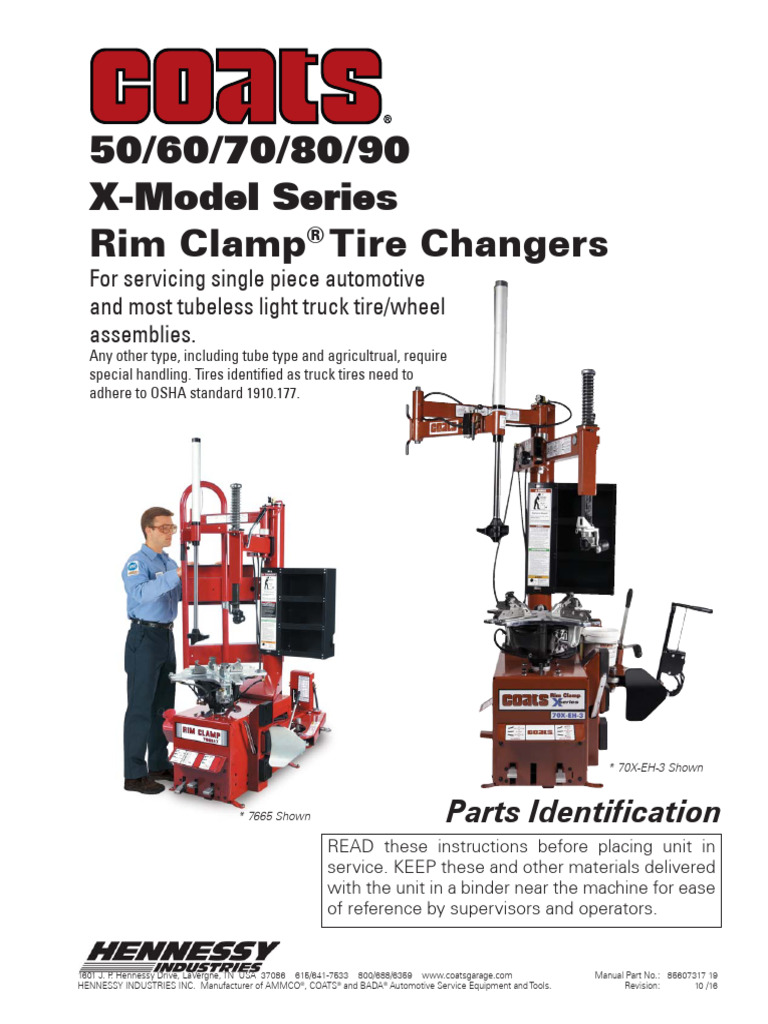 50X 60X 70X 80X 90X Rim Clamp Tire Changer Parts | PDF | Valve
