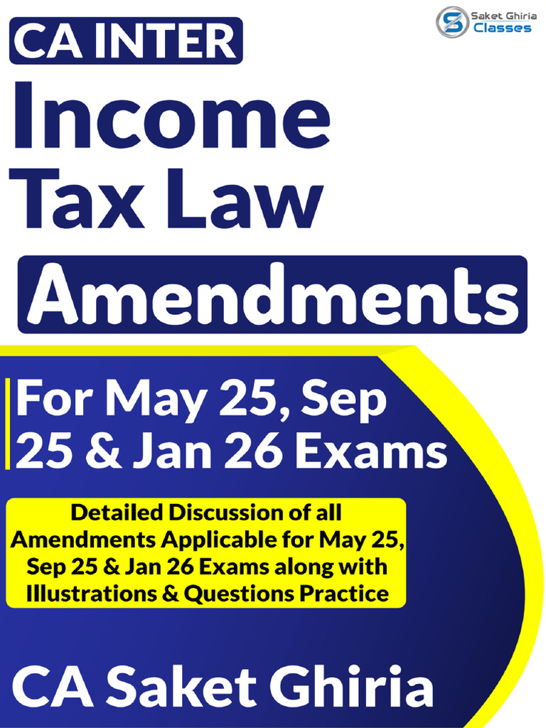 CA Inter DT Amendments for 2025-26 | PDF | Capital Gains Tax | Tax ...