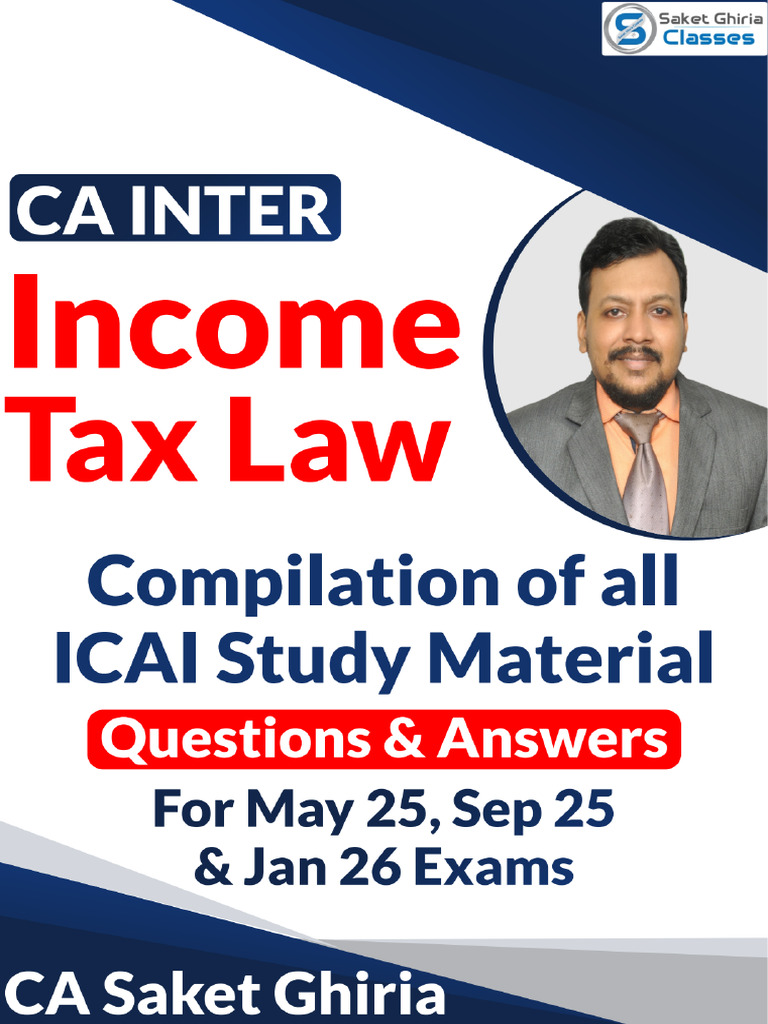 CA Inter Income Tax Questions Compilation | PDF | Business Economics ...