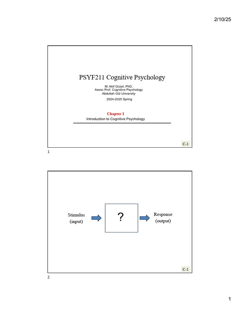 Introduction to Cognitive Psychology | PDF | Behaviorism | Cognition