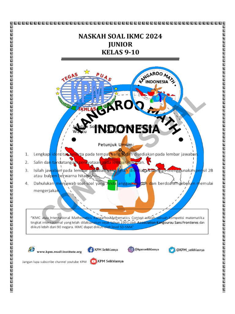 Contoh Soal IKMC (Junior) | PDF