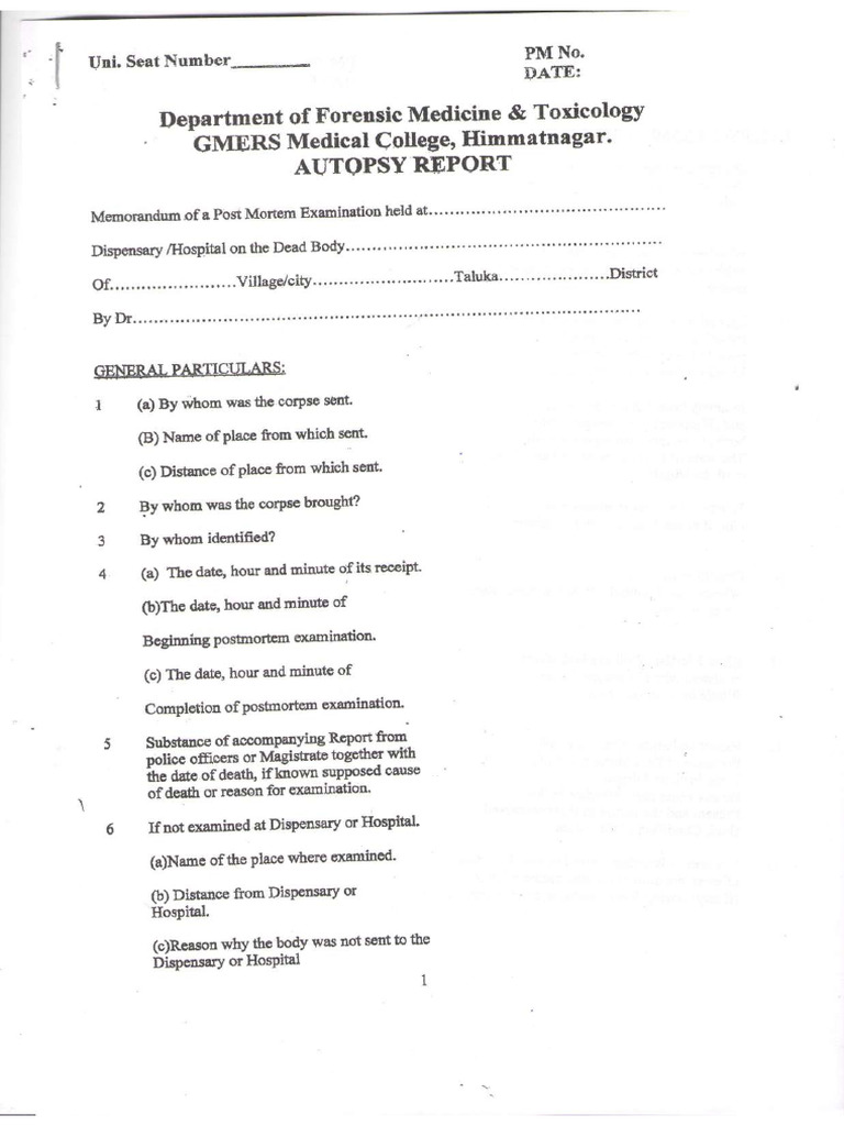 Autopsy Report | PDF