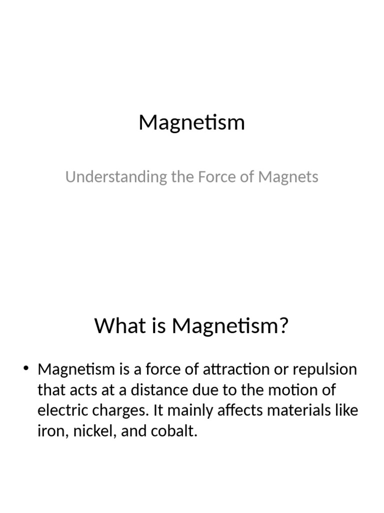 Magnetism Presentation | PDF