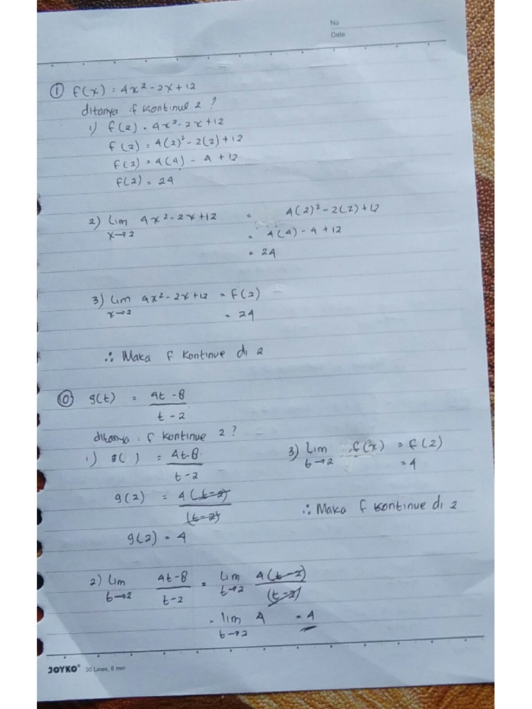 LATIHAN KALKULUS | PDF