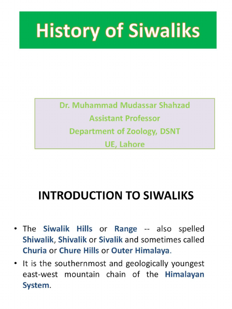26 History of Siwaliks | PDF