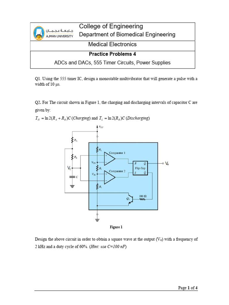 Medical Electronics Practice Problems 4 | PDF
