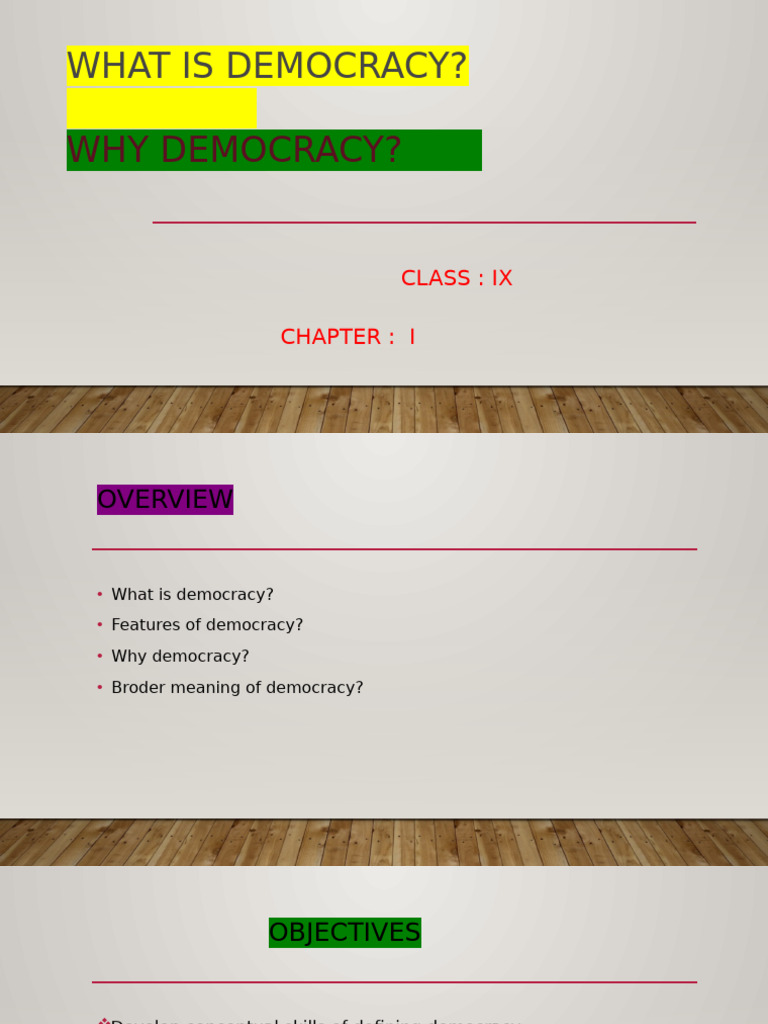 Understanding Democracy's Broader Meaning | PDF | Democracy | Political ...