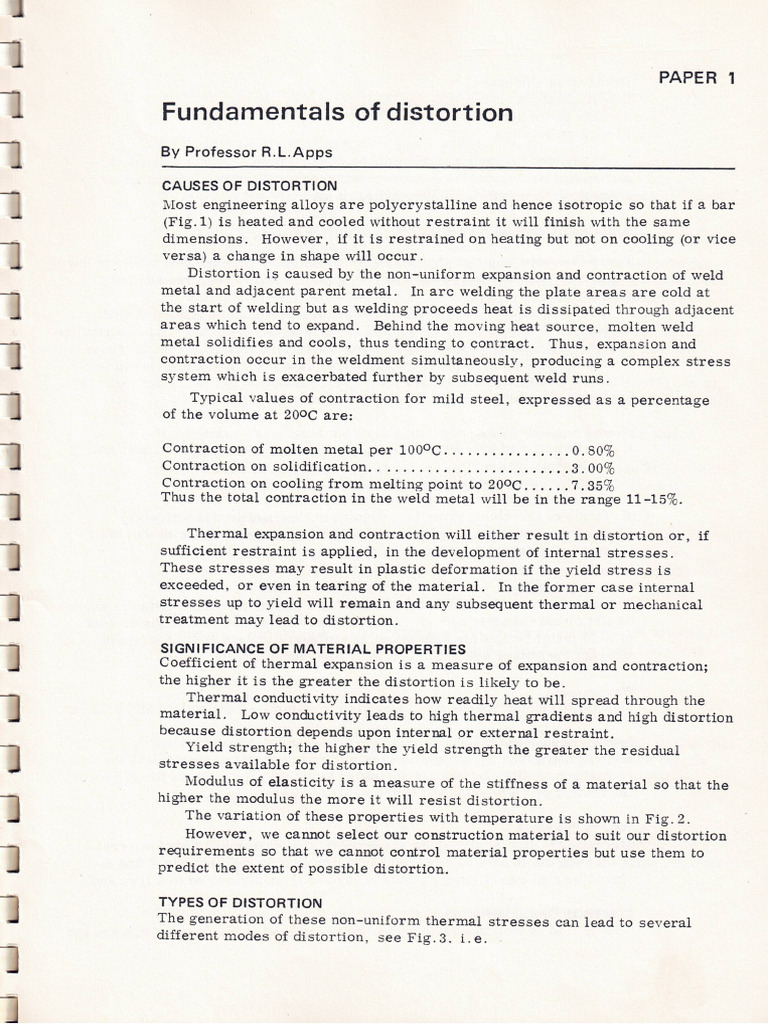Fundementale of Weld Distortion | PDF