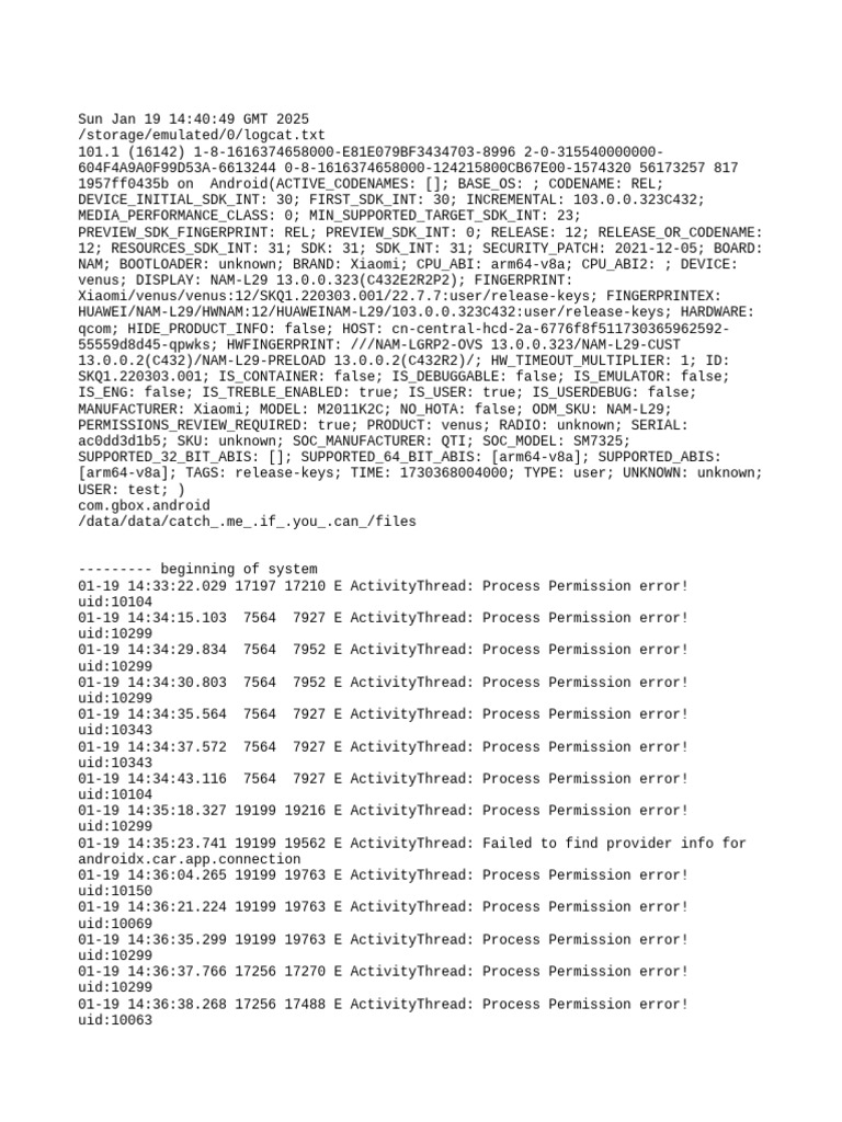 logcat | PDF | Computer Architecture | System Software