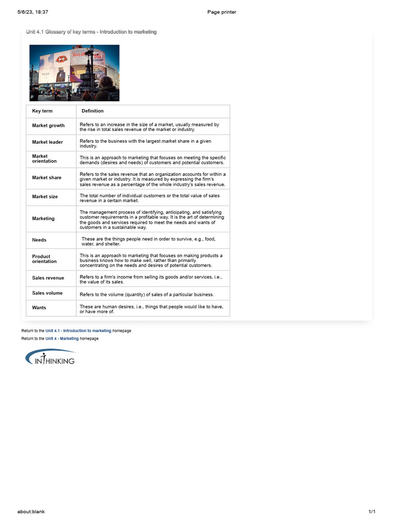 Marketing Key Terms Glossary | PDF | Marketing | Pricing