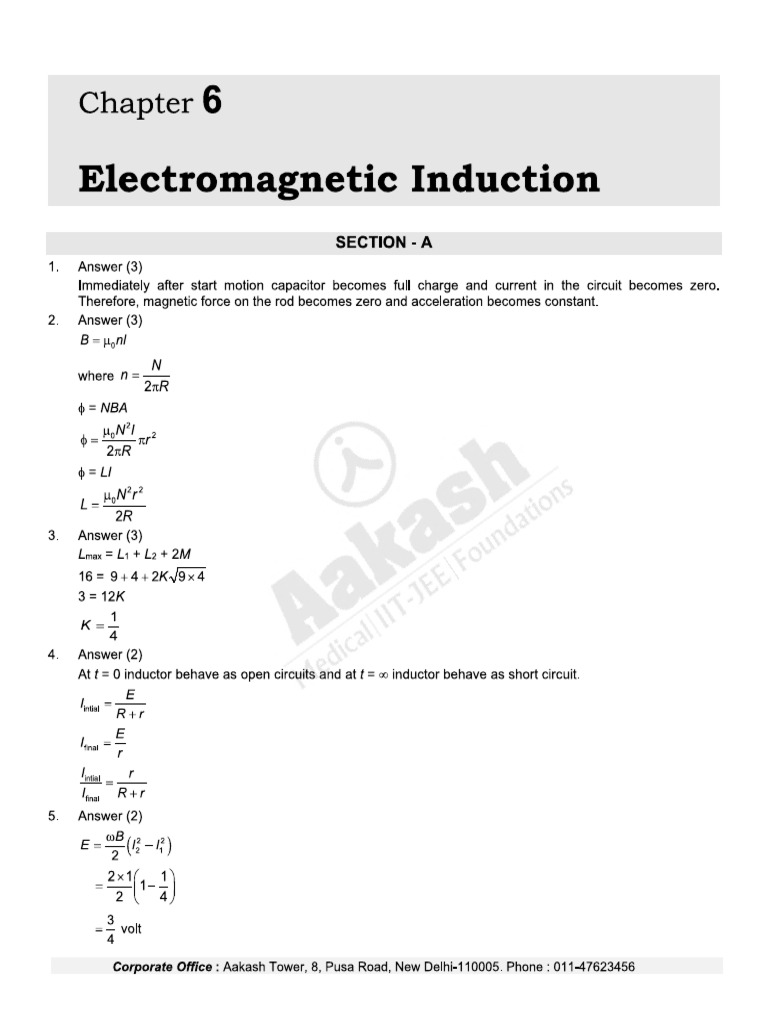 PHY XII Sol Chapter 6 | PDF